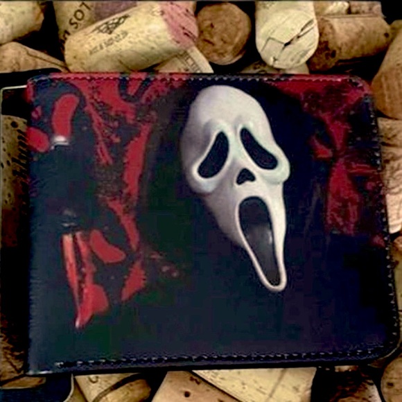 Bags | Bioworld Scream Ghostface Scary Movie Leather Bifold Wallet ...